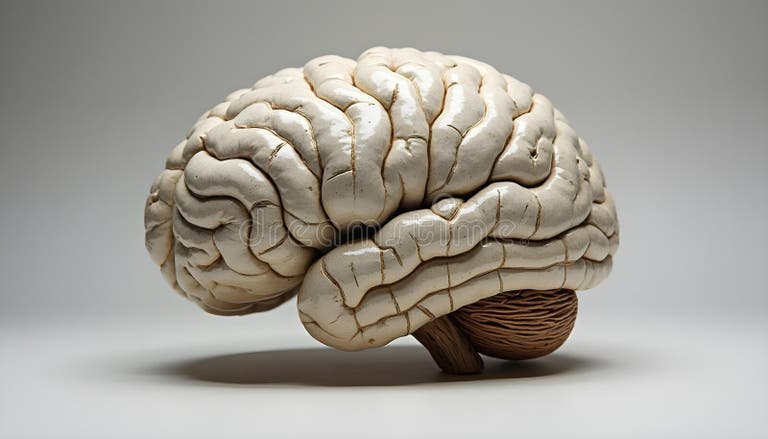 Brain Represented in Ceramic with Kintsugi Repair Symbolizing ...