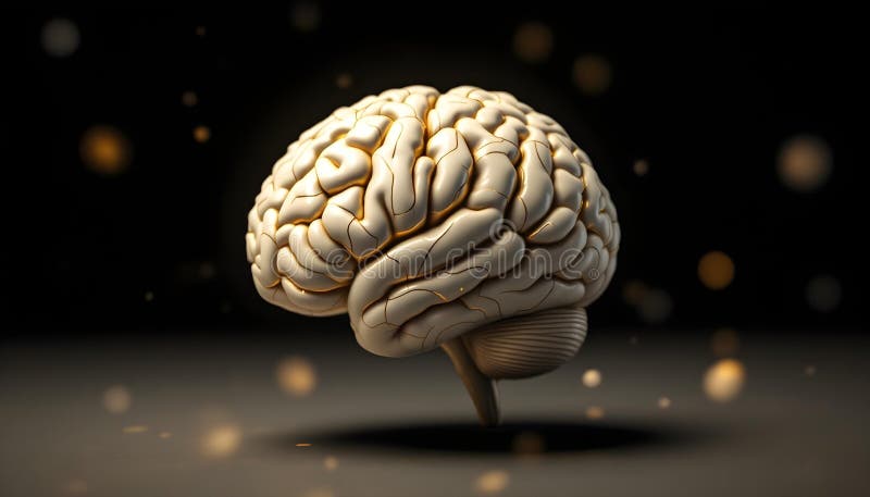 Brain Represented in Ceramic with Kintsugi Repair Symbolizing ...