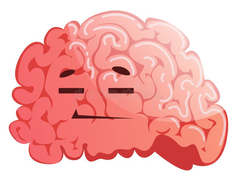 The Brain is Resting. Vector Illustration. Stock Vector - Illustration ...