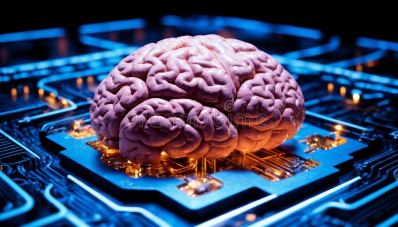 Silicon Neural Interface stock illustration. Illustration of ...