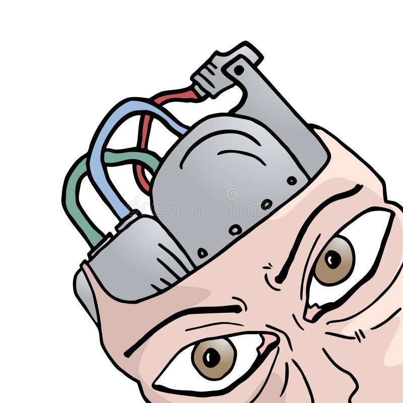 Brain machine stock vector. Illustration of machine, think - 26080963
