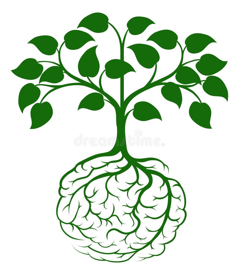 Brain root tree stock vector. Illustration of growing - 57259785