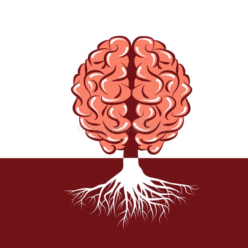 Brain root stock vector. Illustration of creative, intellect - 99668091