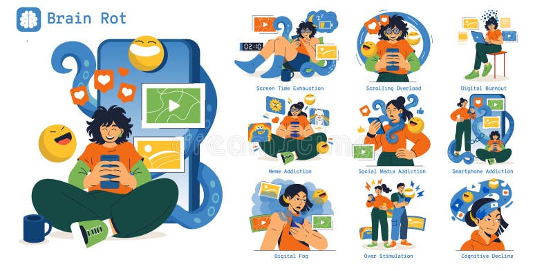 Brain Rot Stock Illustrations – 198 Brain Rot Stock Illustrations ...