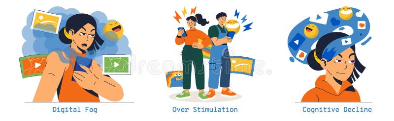 Brain Rot. Flat Vector Illustration Stock Illustration - Illustration ...