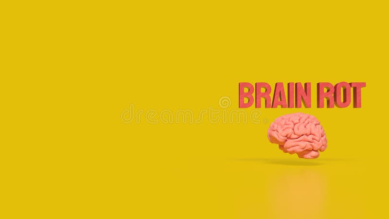 The Brain Rot for Technology Concept 3d Rendering Stock Illustration ...