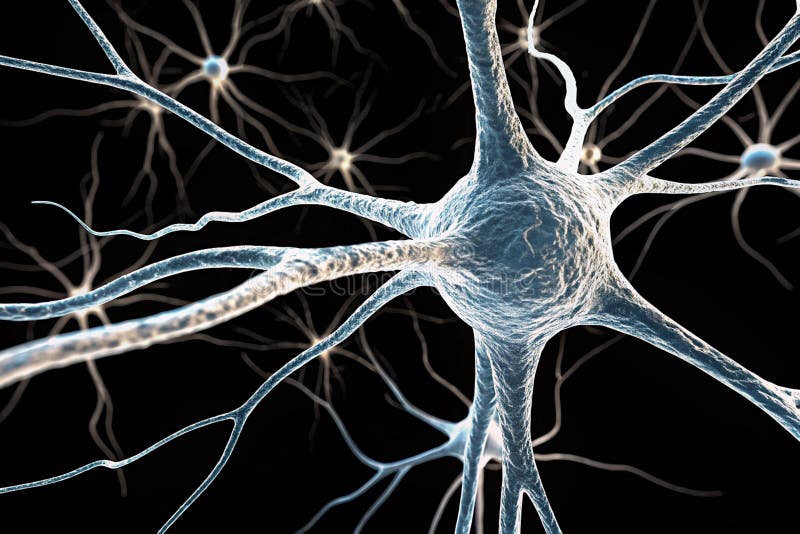 The Brain S Building Blocks: a 3D Rendering of Human Neurons Stock ...