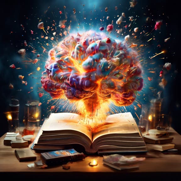 Brain S Creativity and Knowledge, with a Vibrant Brain Made Up of ...