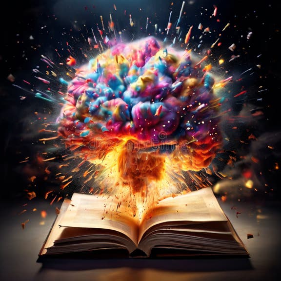 Brain S Creativity and Knowledge, with a Vibrant Brain Made Up of ...