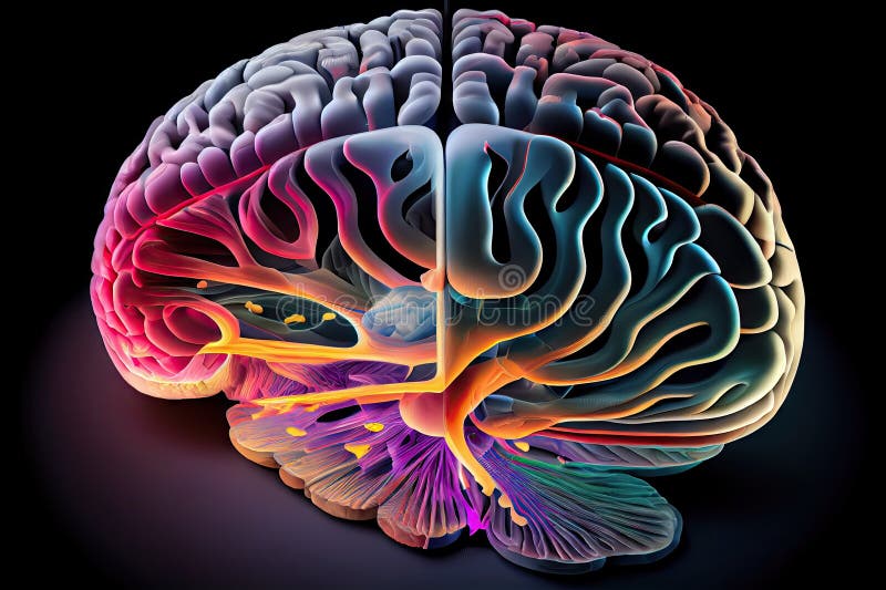 Brain Scan, with 3d Visualization of the Different Brain Functions and ...