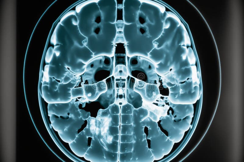 Brain Scan X-ray after Stroke Generative AI Stock Photo - Image of ...