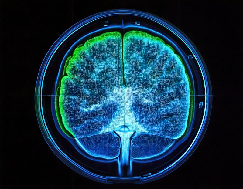 Detailed Brain Tomography Scan Showing Regions of Activity and ...