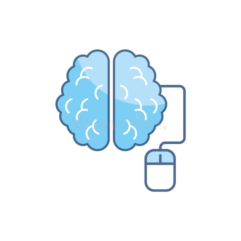 A Brain on Top of Mouse Trap. Isolated Vector Illustration Stock ...