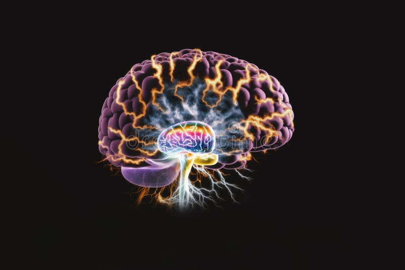 Brain, Science and Technology Concept. Neural Network, Created with ...