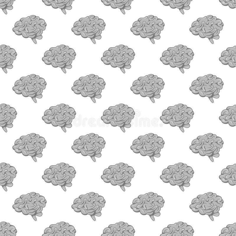 Brain seamless pattern stock vector. Illustration of decorative - 83193218