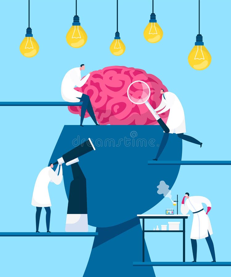 Brain Searching Idea, Discovery Vector Illustration. Intelligence and ...