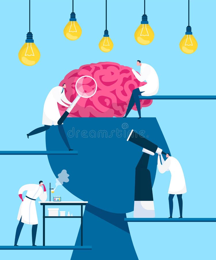 Brain Searching Idea, Discovery Vector Illustration. Intelligence and ...