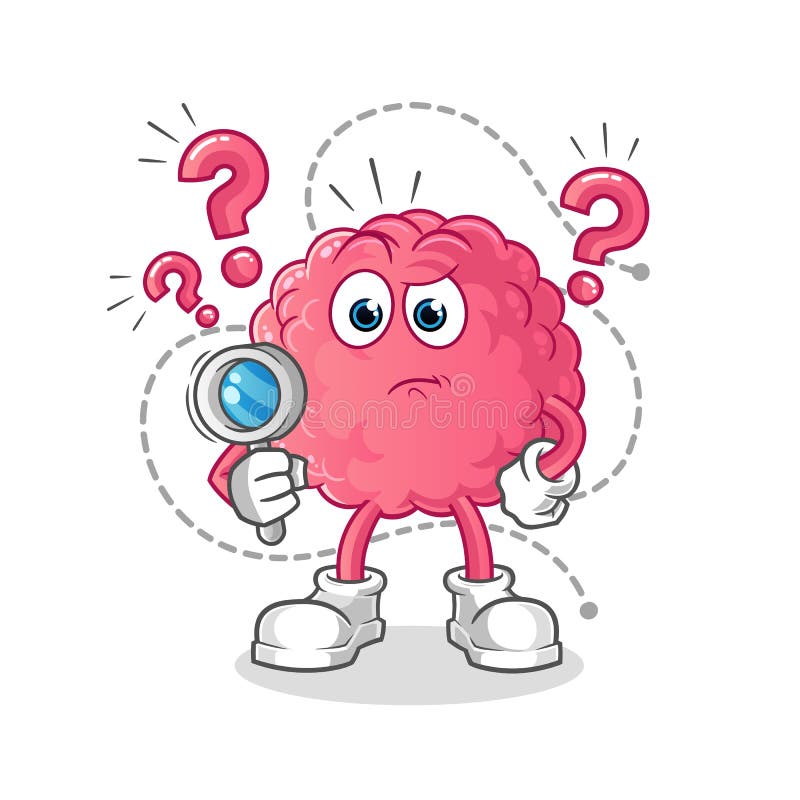 Brain Brain Searching Illustration. Character Vector Stock Vector ...