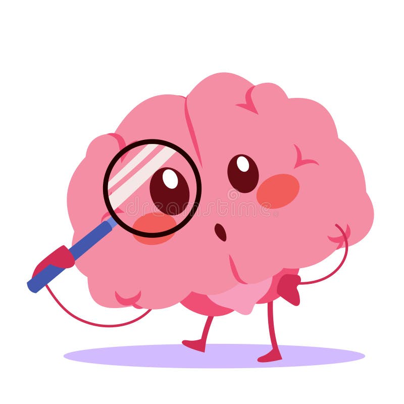 Brain Searching Something Memory Concept Cartoon Vector Illustration ...
