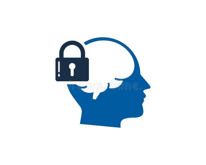 Brain Security Icon Logo Design Element Stock Vector - Illustration of ...