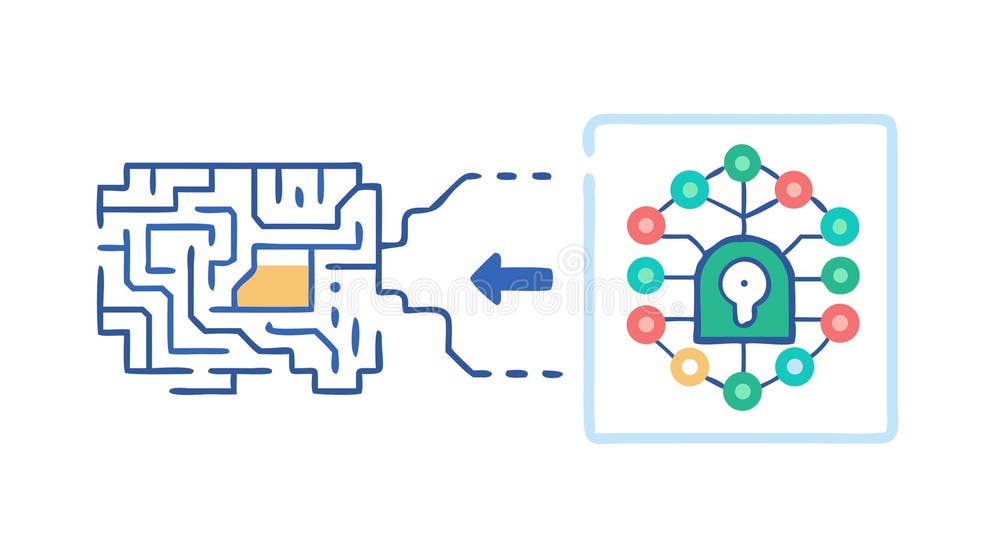 Brain Security, Protecting Intellectual Property and Data, Vector Design Generative AI Stock ...