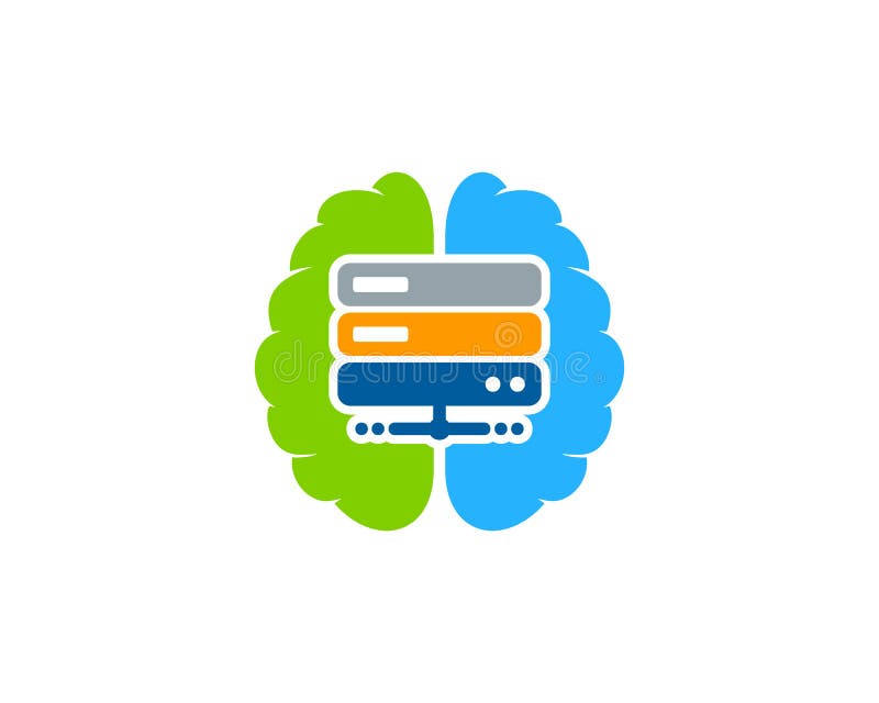 Brain Server Logo Icon Design Ilustración del Vector - Ilustración de ...