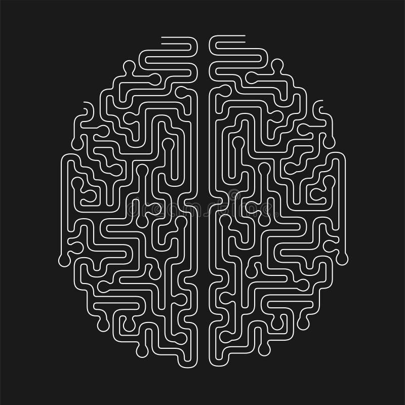 Brain maze stock illustration. Illustration of illustration - 19883492