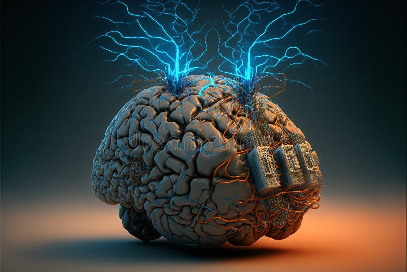 Brain in the Shape of a Tree. Created with Generative Ai Technology ...