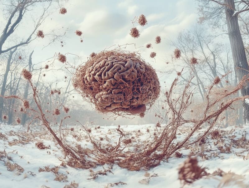 Brain shaped cloud stock illustration. Illustration of appearance ...