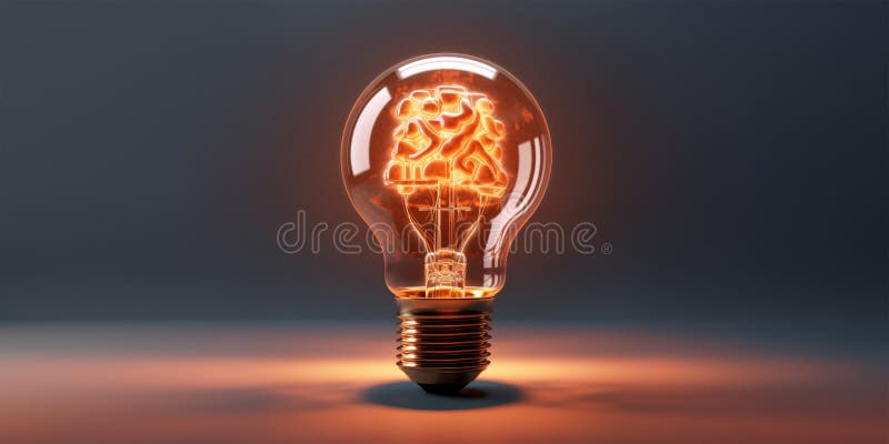 Idea Light Bulb Conceptual Work on Blackboard Stock Photo - Image of ...