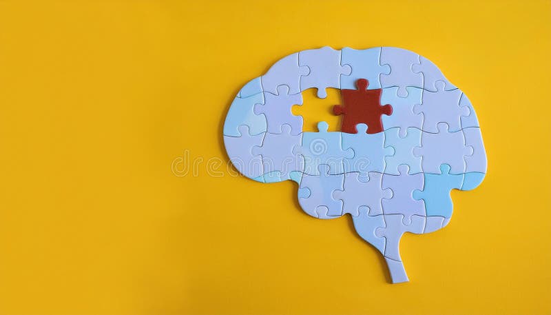 Brain Shaped Puzzles Highlighting Mental Health Issues and Challenges ...