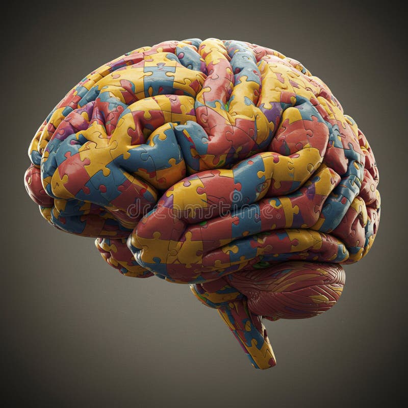 A Brain-shaped Structure Composed of Interlocking Jigsaw Puzzle Pieces ...