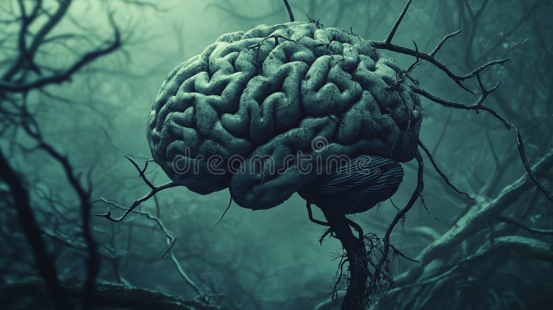 Brain-Shaped Tree in a Mysterious Forest Stock Photo - Image of forest ...