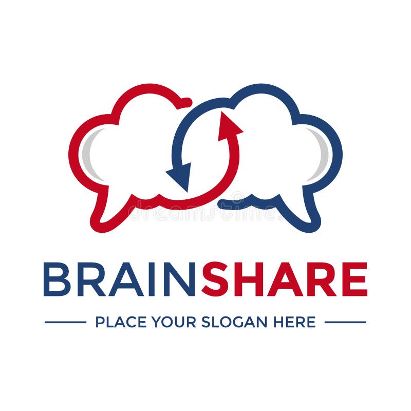 Brain Share Vector Logo Template Stock Vector - Illustration of ...
