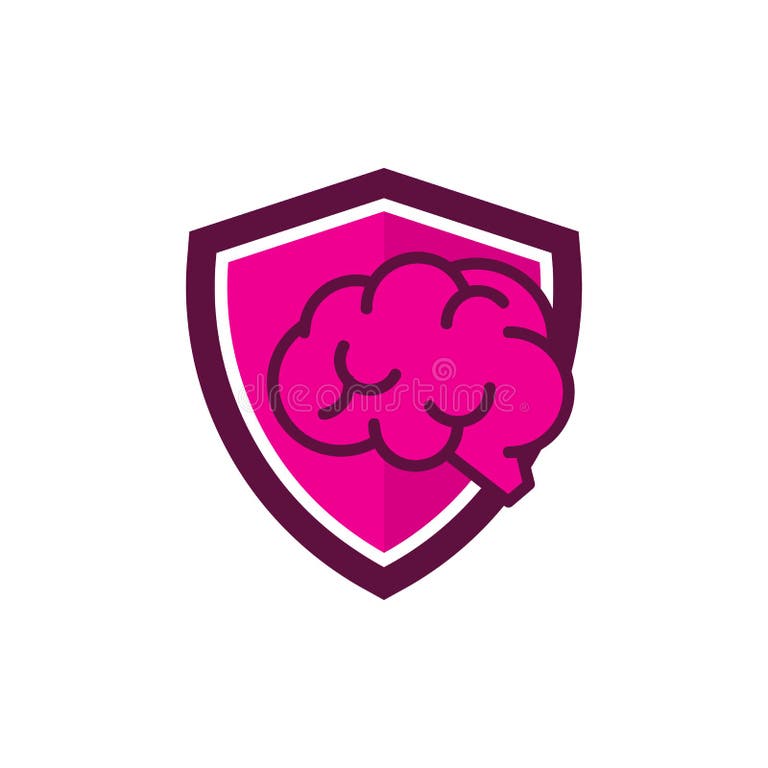 Brain Shield Logo Icon Design Stock Vector - Illustration of design ...