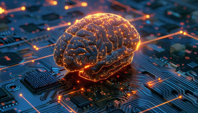 Brain Shown Computer Chip Ai Generated Stock Photos - Free & Royalty ...