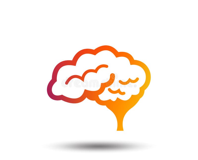 Brain Sign Icon. Intelligent Smart Mind. Stock Vector - Illustration of ...