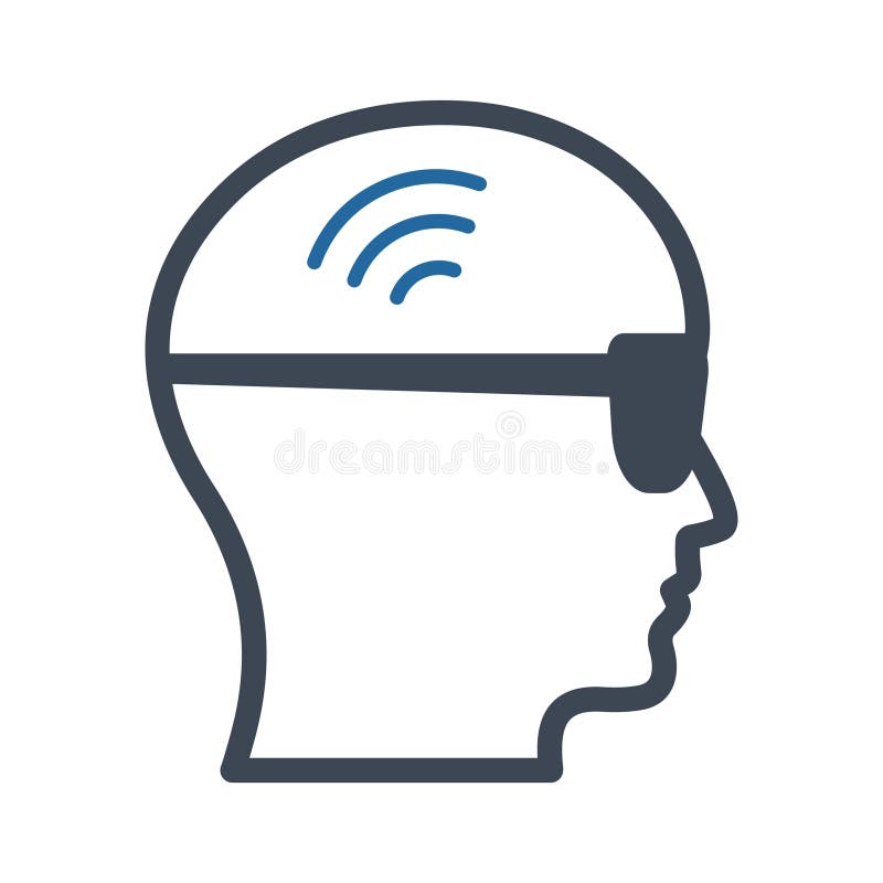Brain Signals Glyph Vector Icon Which Can Easily Modify or Edit Stock ...