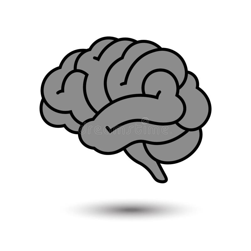 Brain Simple Design Vector Illustration Isolated on White Background ...
