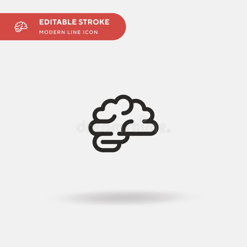 Brain Simple Vector Icon. Illustration Symbol Design Template for Web ...