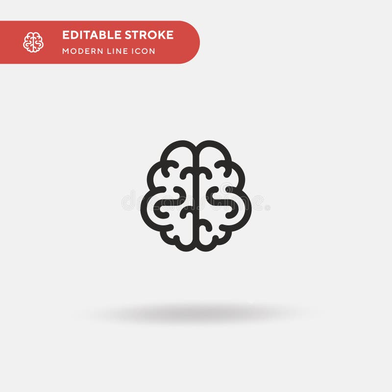 Brain Simple Vector Icon. Illustration Symbol Design Template for Web ...