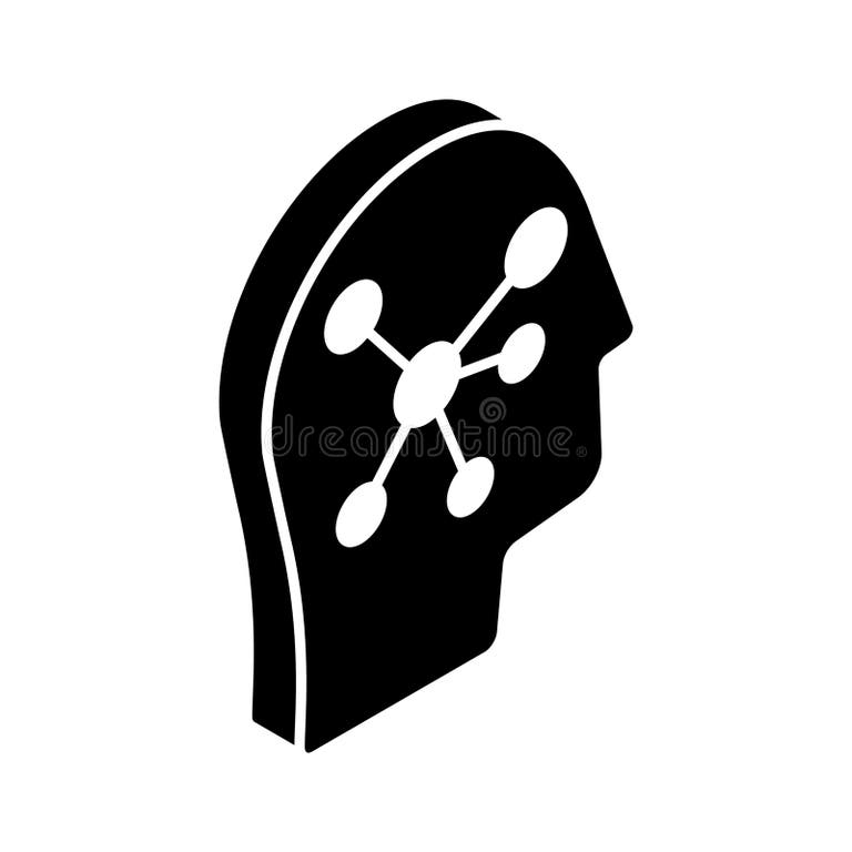 Brain Simulation, Artificial Intelligence Icon, Premium Vector Stock ...
