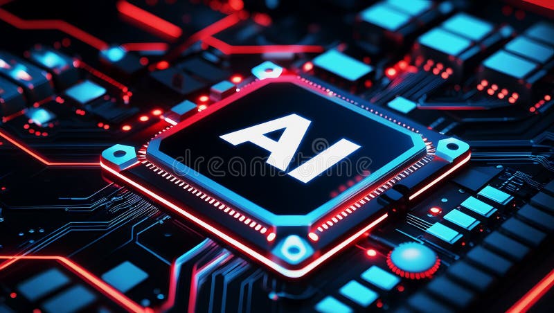 AI Core of Smart Devices stock illustration. Illustration of ...