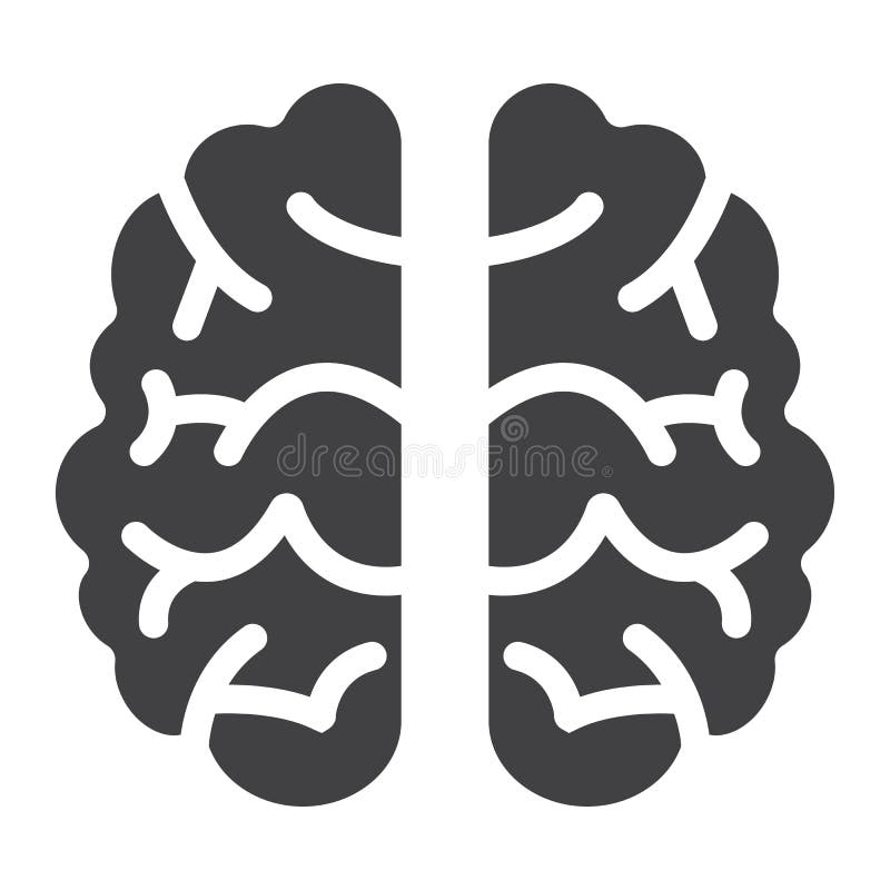 Brain Solid Icon, Brainstorm and Idea Stock Vector - Illustration of ...