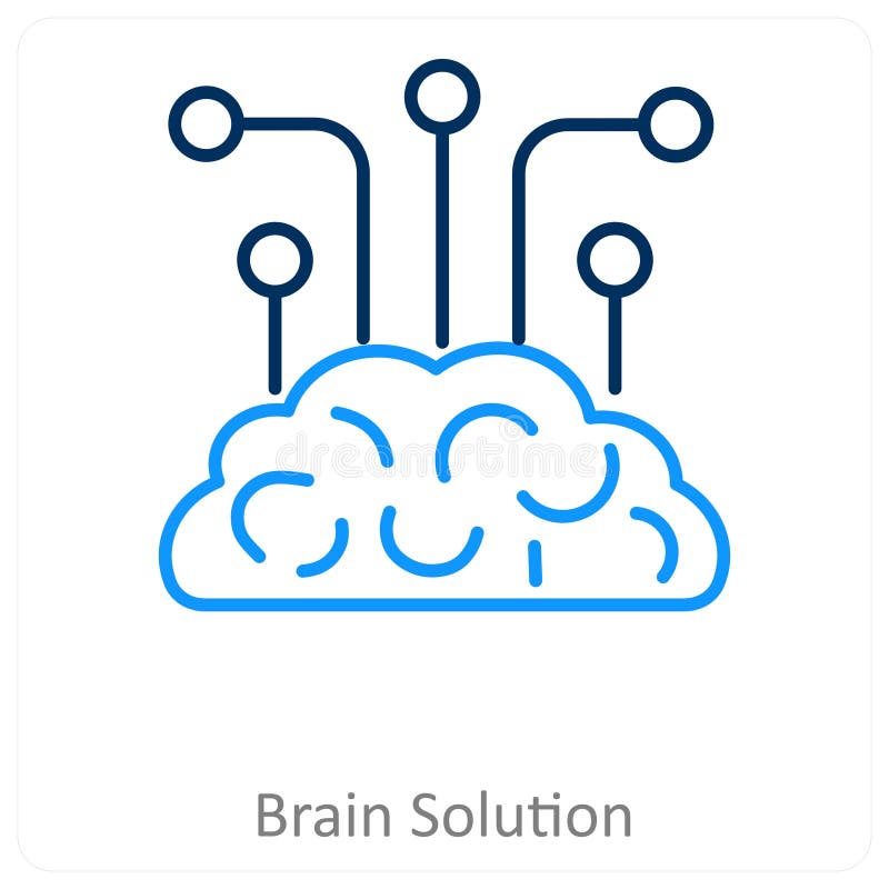 Brain Solution and Artificial Intelligence Icon Concept Stock ...