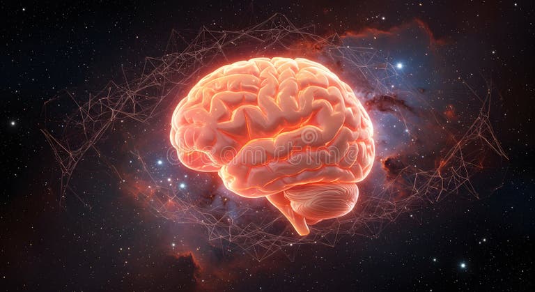 Brain in Space Neural Network Conceptual Image for Intelligence and Innovation Stock ...