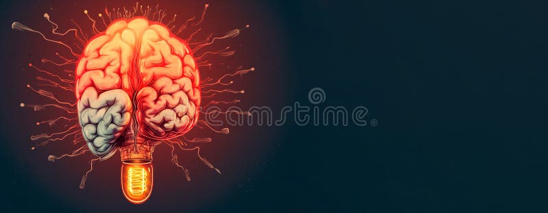 Brain Sparks during Operation, Banner. Increased Brain Work on the ...