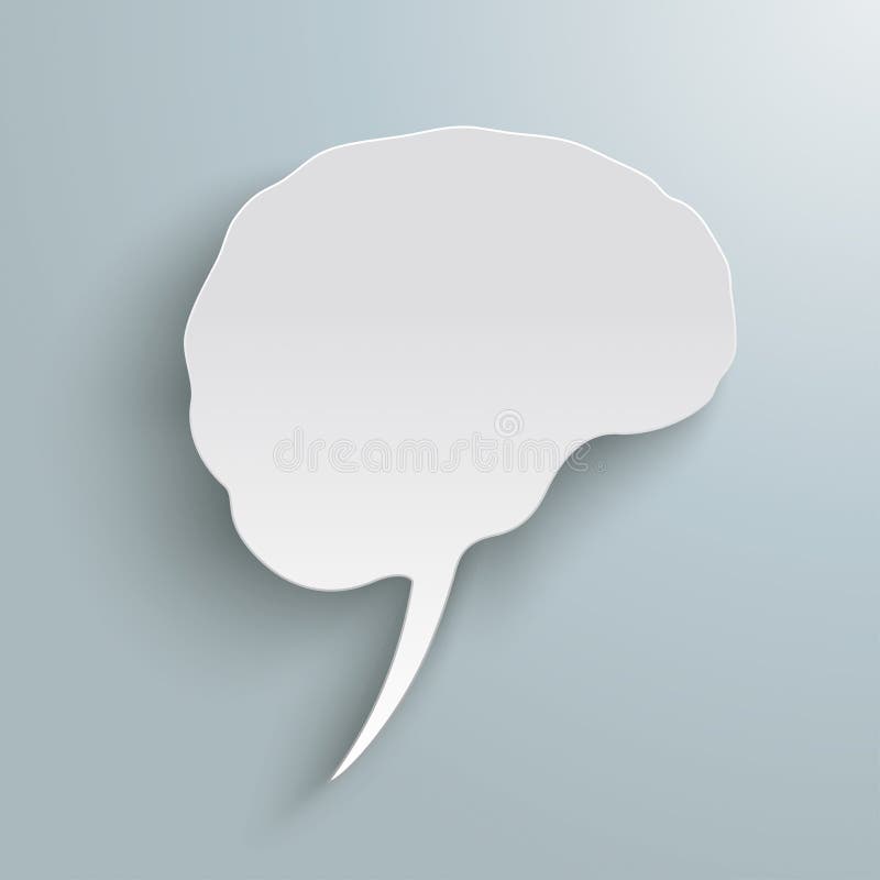 Brain Speech Bubble ilustración del vector. Ilustración de globo ...