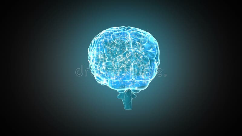 Brain Spinning on Grey Background Stock Video - Video of turning ...
