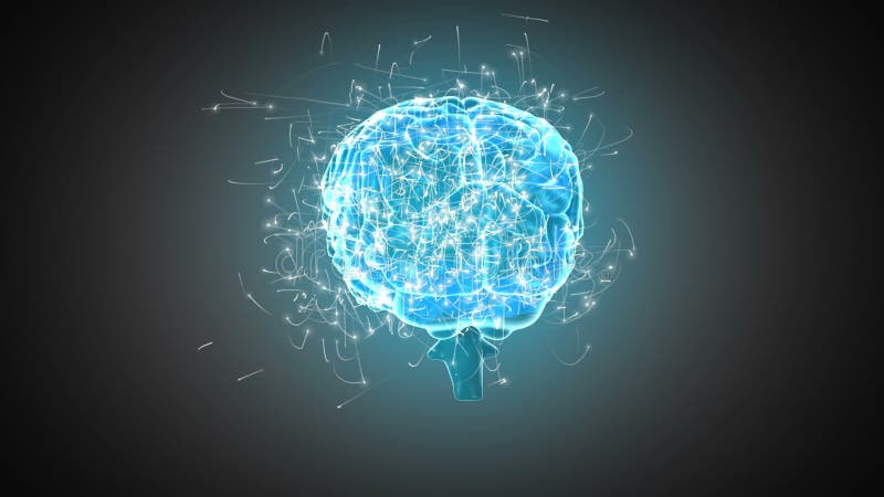 Brain Spinning on Grey Background Stock Video - Video of turning ...